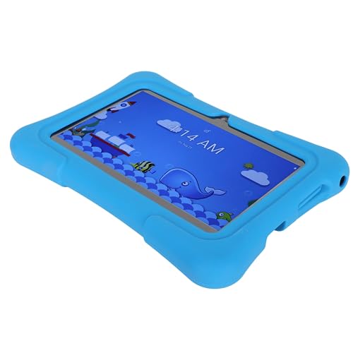 Luqeeg Child Tablet, Kid Proof Case 2GB RAM 32GB ROM Safe 7 Inch Toddler Tablet WiFi with Parental Control for Gaming (US Plug)