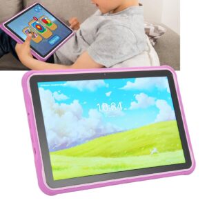 Luqeeg Children Tablet, Scratch Resistant 2MP 8MP Dual Camera 10 Inch HD IPS Screen Kids Tablet for Android 10 for Study (US Plug)