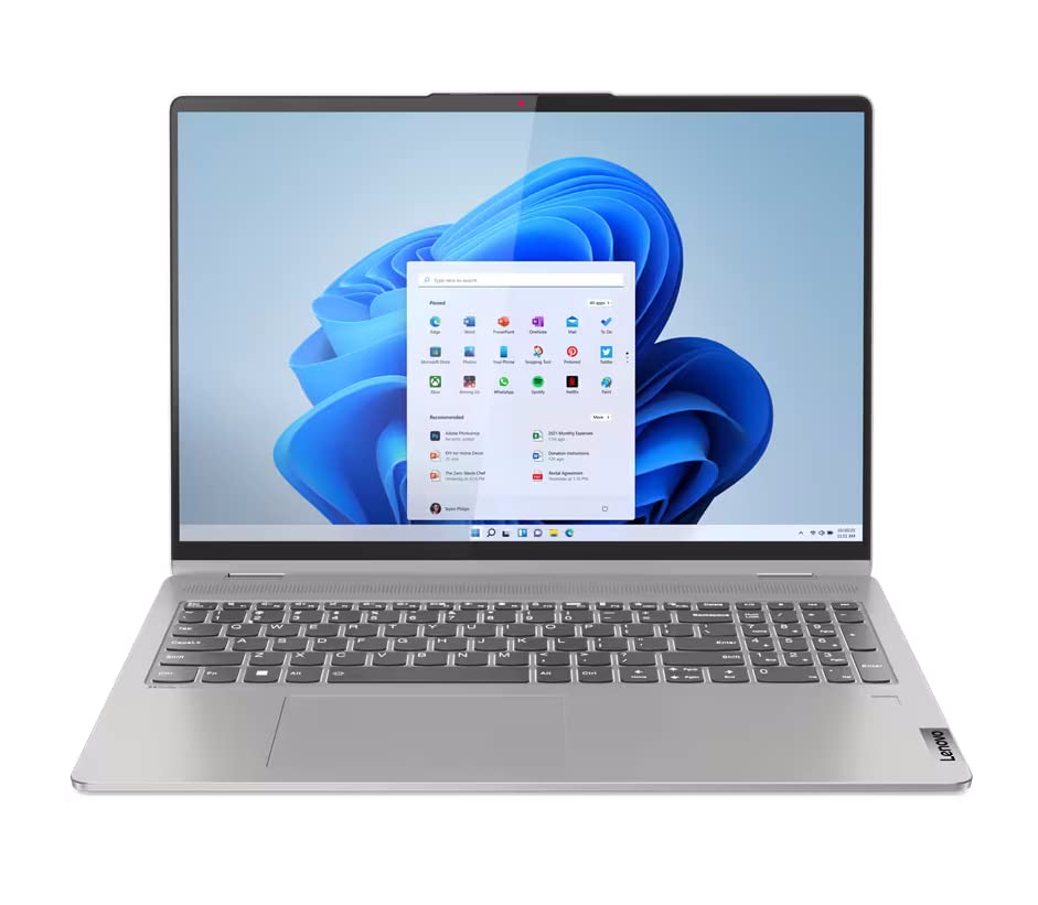 Lenovo 2023 IdeaPad Flex5 16” IPS WUXGA Touch 2-in-1 Laptop 8-Core AMD Ryzen 7 5700U Radeon Graphics 16GB LPDDR4 2TB NVMe SSD WiFi AX USB-C w/DP HDMI Backlit KB Fingerprint Windows 11 Pro w/RE USB