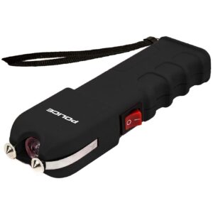 police stun gun with led flashlight - 928 (jet black)