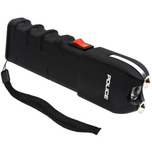 POLICE Stun Gun with LED Flashlight - 928 (Jet Black)