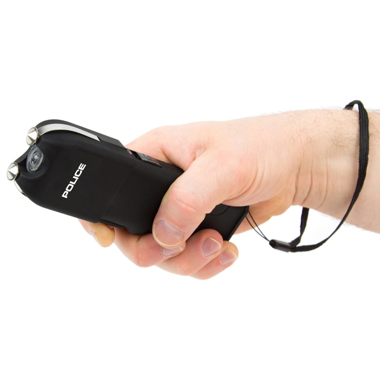 POLICE Stun Gun with LED Flashlight - 928 (Jet Black)