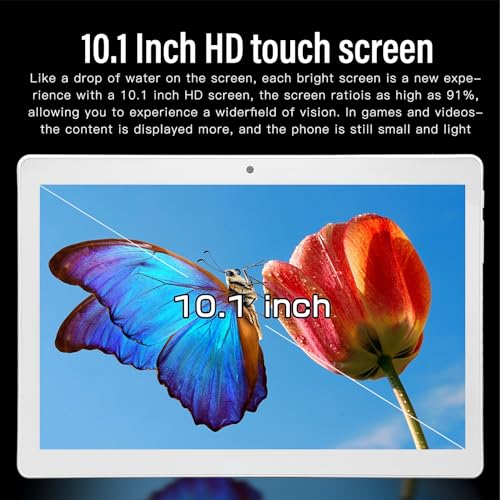 Luqeeg HD Tablet, 10 Core CPU 4G Call 1920x1200 IPS Tablet PC 5G WiFi 100-240V 8MP 20MP Camera 12GB RAM 256GB ROM (US Plug)