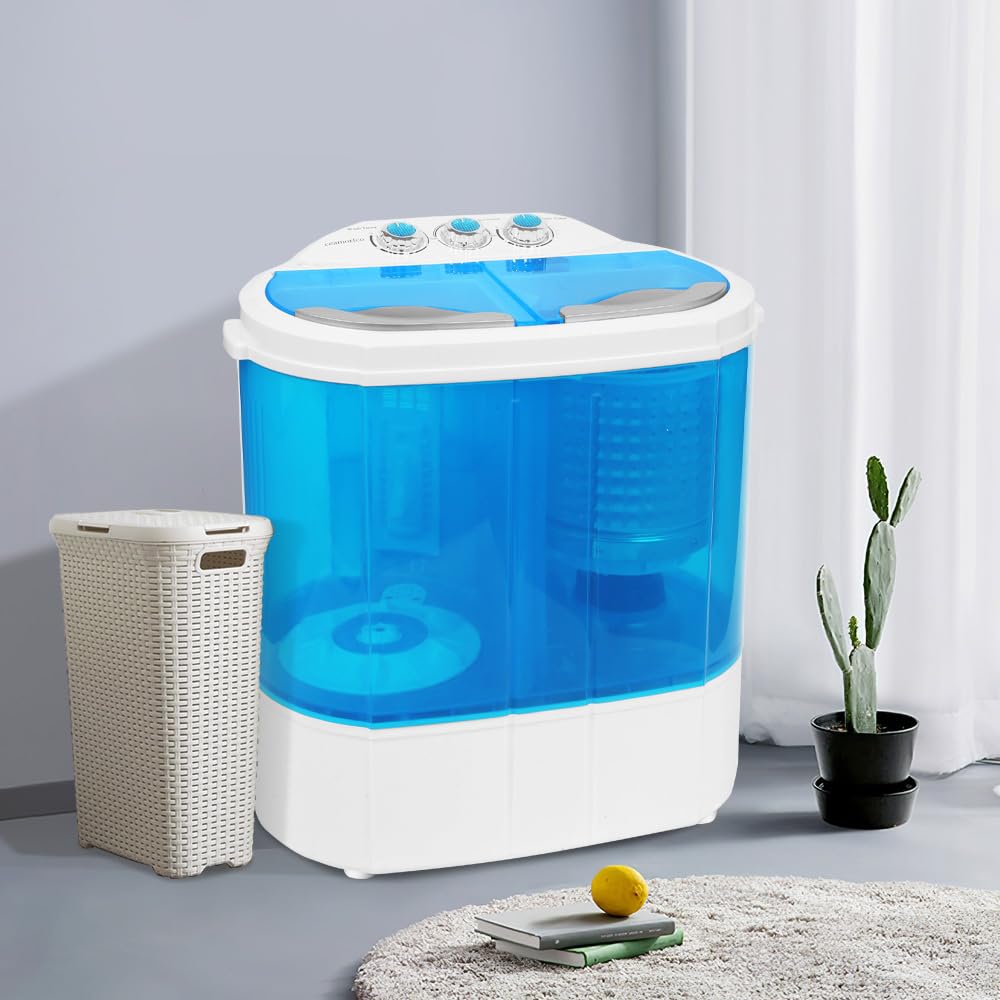 Portable Washer Mini Washing Machine 13lbs Twin Tub Portable Clothes Washing Machines for Laundry, Dorms, College, RV, Camping