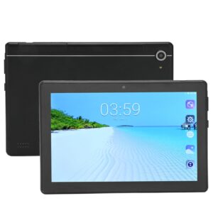 Luqeeg HD Tablet, Octa Core CPU Office Tablet 3 Card Slots 6GB RAM 128GB ROM Travel US Plug 100‑240V (Black)