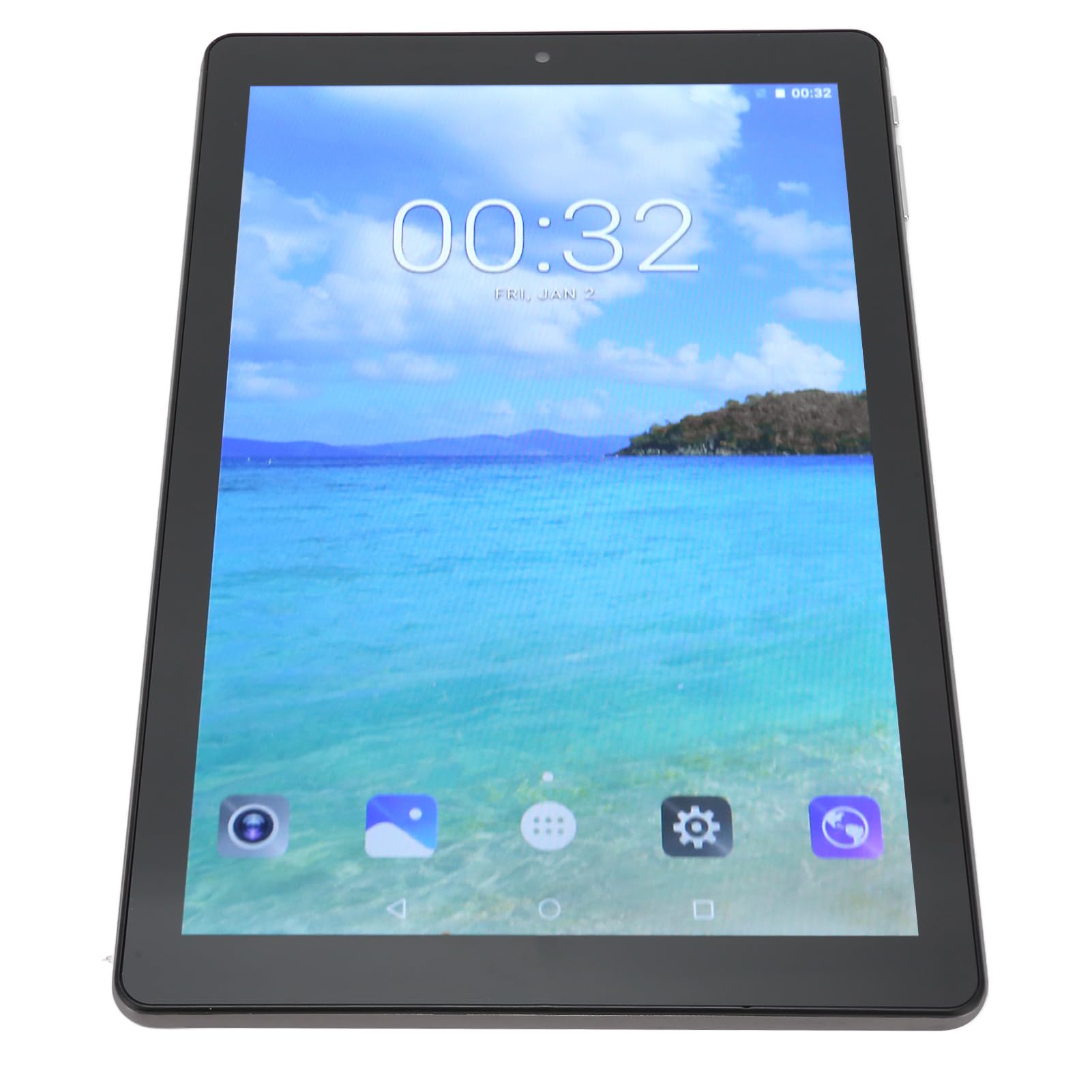 Luqeeg HD Tablet, Octa Core Processor 100‑240V 5GWIFI 6GB RAM 128GB ROM Tablet PC FHD Screen for Android 10 (Grey)