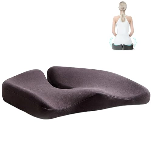 Libiyi Seat Comfort Pro,Libiyi Seat Cushion,Ergonomic Seat Cushion for Hip and Back Pain Office Chair,Breathable Memory Foam Seat Cushion with Lined,for Wheelchairs,Driving Seat Cushions (Coffee)