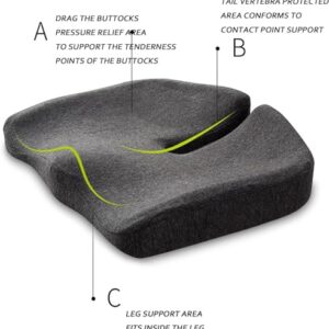 Libiyi Seat Comfort Pro,Libiyi Seat Cushion,Ergonomic Seat Cushion for Hip and Back Pain Office Chair,Breathable Memory Foam Seat Cushion with Lined,for Wheelchairs,Driving Seat Cushions (Coffee)