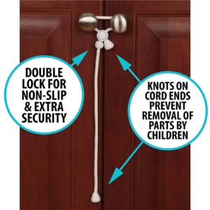 kdhgoo Baby Safety Cabinet Locks for Knobs, Child Safety Cabinet Latches for Home Safety Strap for Baby Proofing Cabinets Kitchen Door RV No Drill No Screw No Adhesive