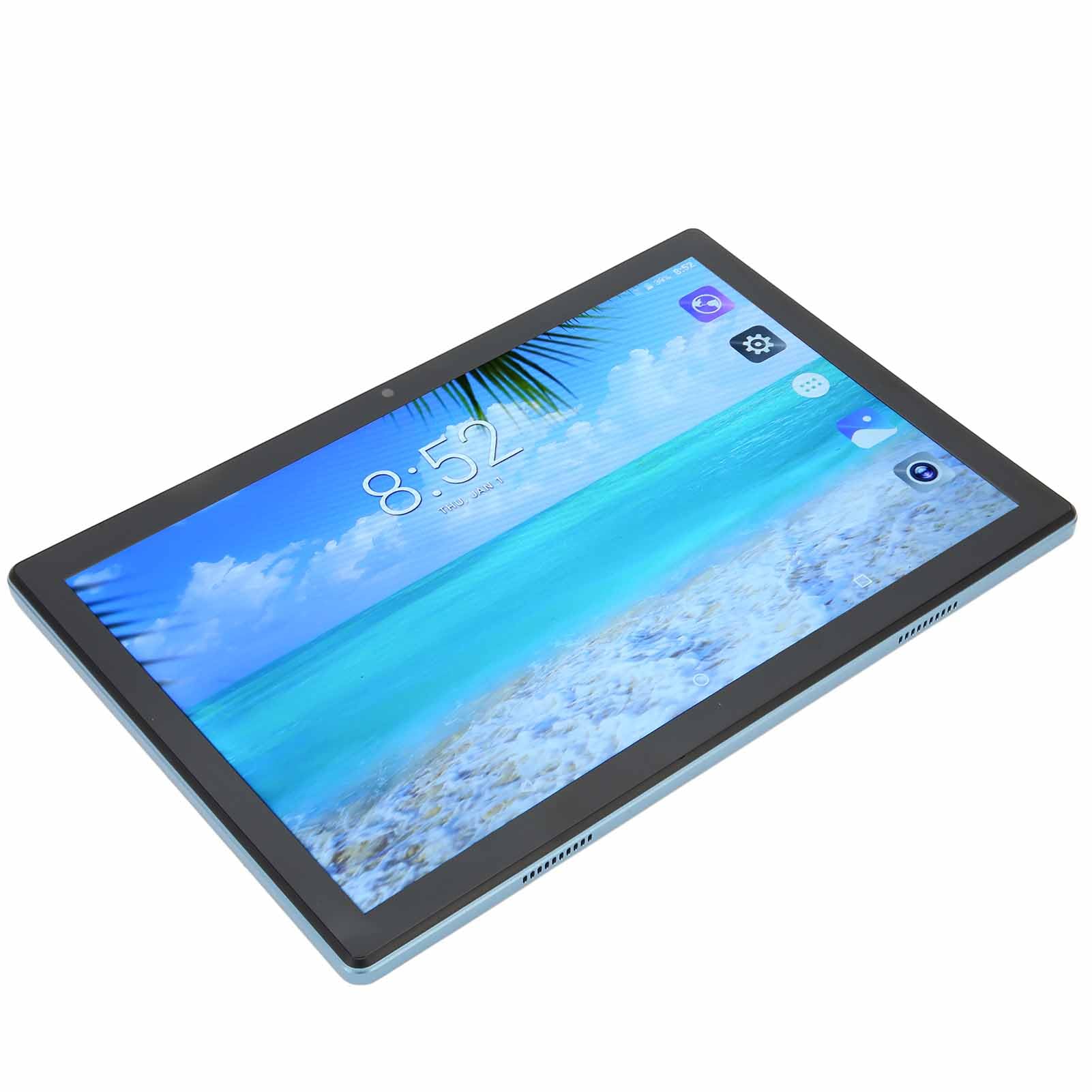 Luqeeg HD Tablet, US Plug 100‑240V 6GB RAM 128GB ROM 8 Core CPU 10.1 Inch Tablet Dual Speakers 10 (Blue)