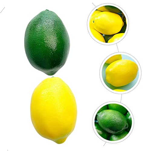 Abaodam 16 Pcs Artificial Lemon Home Accents Decor Faux Lemons Tablescape Decor Simulation Decoration for Home Window Decor False Lemon Prop Imitation Lemon Adornment Lifelike Fruits Model