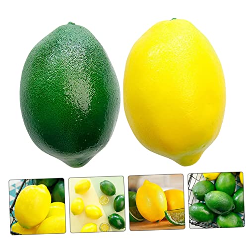 Abaodam 16 Pcs Artificial Lemon Home Accents Decor Faux Lemons Tablescape Decor Simulation Decoration for Home Window Decor False Lemon Prop Imitation Lemon Adornment Lifelike Fruits Model