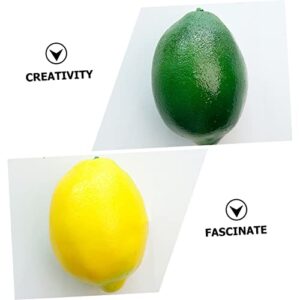 Abaodam 16 Pcs Artificial Lemon Home Accents Decor Faux Lemons Tablescape Decor Simulation Decoration for Home Window Decor False Lemon Prop Imitation Lemon Adornment Lifelike Fruits Model