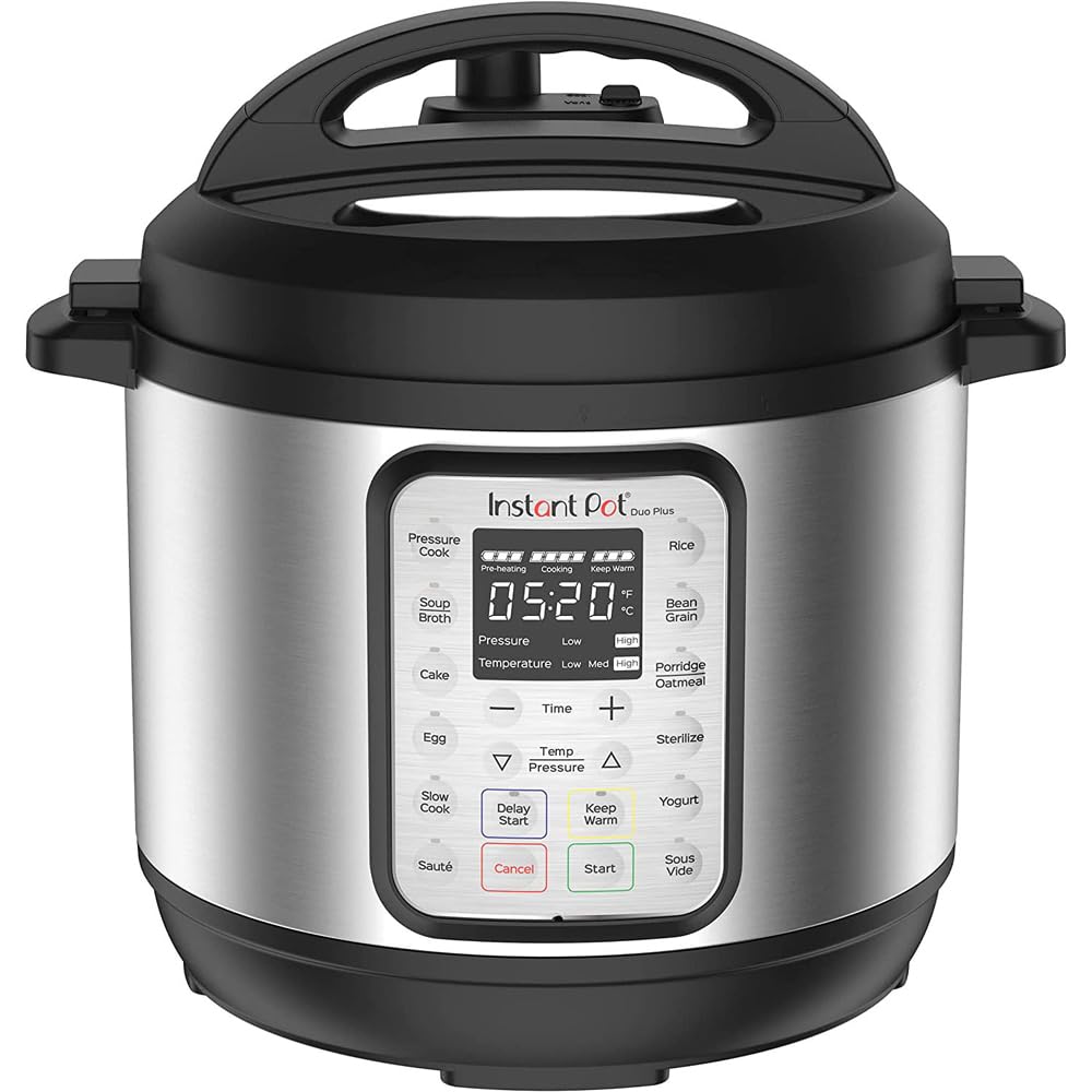 Instant Pot 072-10-4433 Duo Plus 9-in-1 Electric Pressure Cooker 6 Quart Stainless Steel (Renewed)F