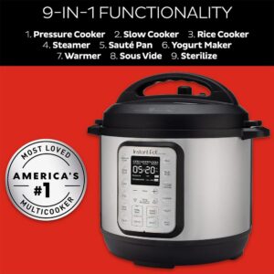 Instant Pot 072-10-4433 Duo Plus 9-in-1 Electric Pressure Cooker 6 Quart Stainless Steel (Renewed)F