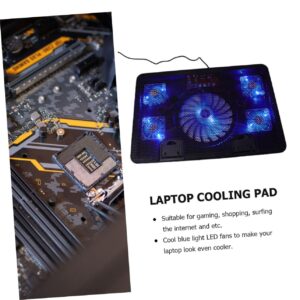 Mikikit Laptop Radiator Cooling Bracket Laptop Fan Stand Cooler Fan Laptop USB Cooling Pad Laptop External Fan Laptop Cooling Fan USB Cooler Pad Air Fan N5 Portable Plastic Accessories