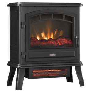 duraflame duraflame infrared quartz electric fireplace stove heater, black