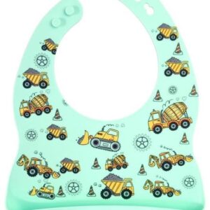 SAORI Corp. Silicone Feeding Bibs |Silicone Bib, Unisex, Storage Pocket | Dishwasher Safe Waterproof Adjustable. Flexibles(Santa)