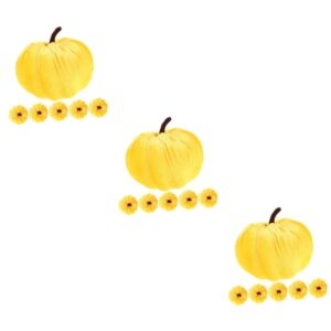 abaodam 18 pcs fabric pumpkin ornament fall tiered tray decorations mini foam pumpkins pumpkin table centerpieces small foam pumpkins artificial orange pumpkins flannel christmas fake