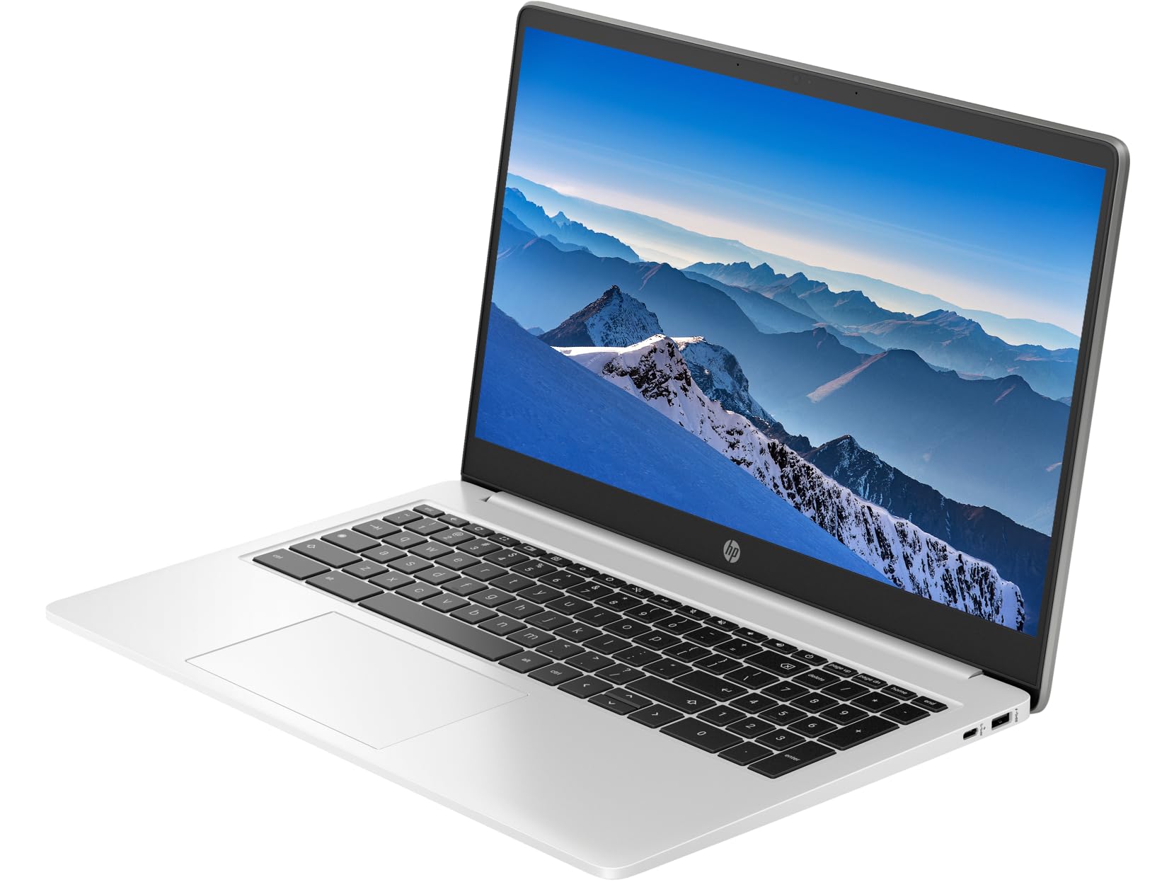 HP 2024 15" HD IPS Chromebook, Intel 4-Core Pentium Processor 3.30GHz Turbo Speed, 8GB Ram, 128GB Storage, Ultra-Fast WiFi, Full Size Keyboard, Chrome OS, Arctic Silver(Renewed)