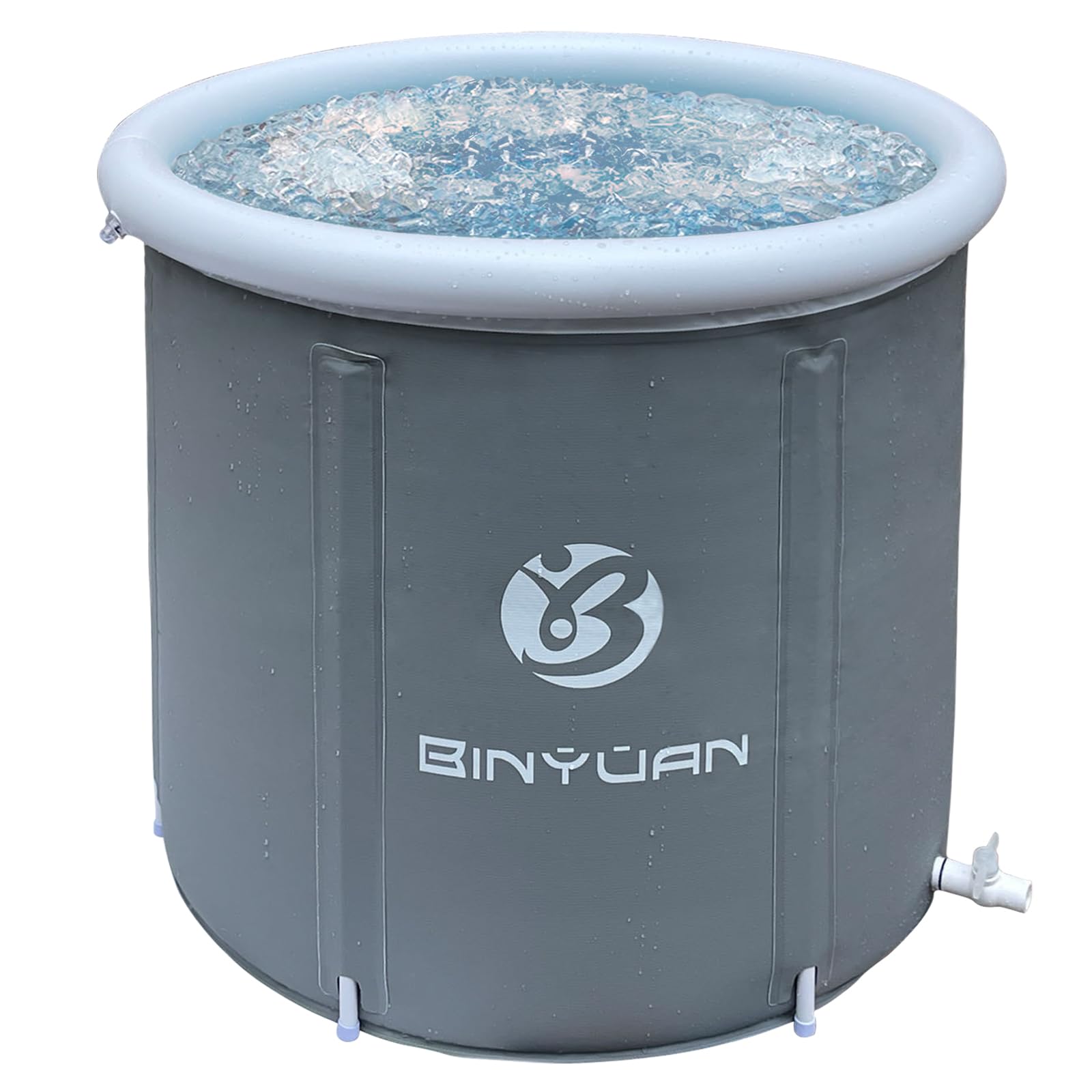 BINYUAN Ice Bath Tub for Athletes Portable Cold Plunge Tub Ice Bath Cold Plunge Tub Outdoor Ice Barrel Ice Bath Tub For Adults Cold Therapy Tub for Recovery Black (29.5"Φ x 26.8"H)