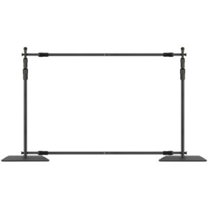 VEVOR 10ft x10ft Pipe and Drape Kit, Heavy Duty Backdrop Stand with Carbon Steel Base, Adjustable Backdrop Support with 2 Clamps and A Carry Bag for Wedding, Party, Event, Photography and Exhibition