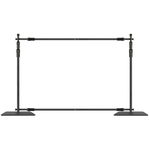 VEVOR 10ft x10ft Pipe and Drape Kit, Heavy Duty Backdrop Stand with Carbon Steel Base, Adjustable Backdrop Support with 2 Clamps and A Carry Bag for Wedding, Party, Event, Photography and Exhibition