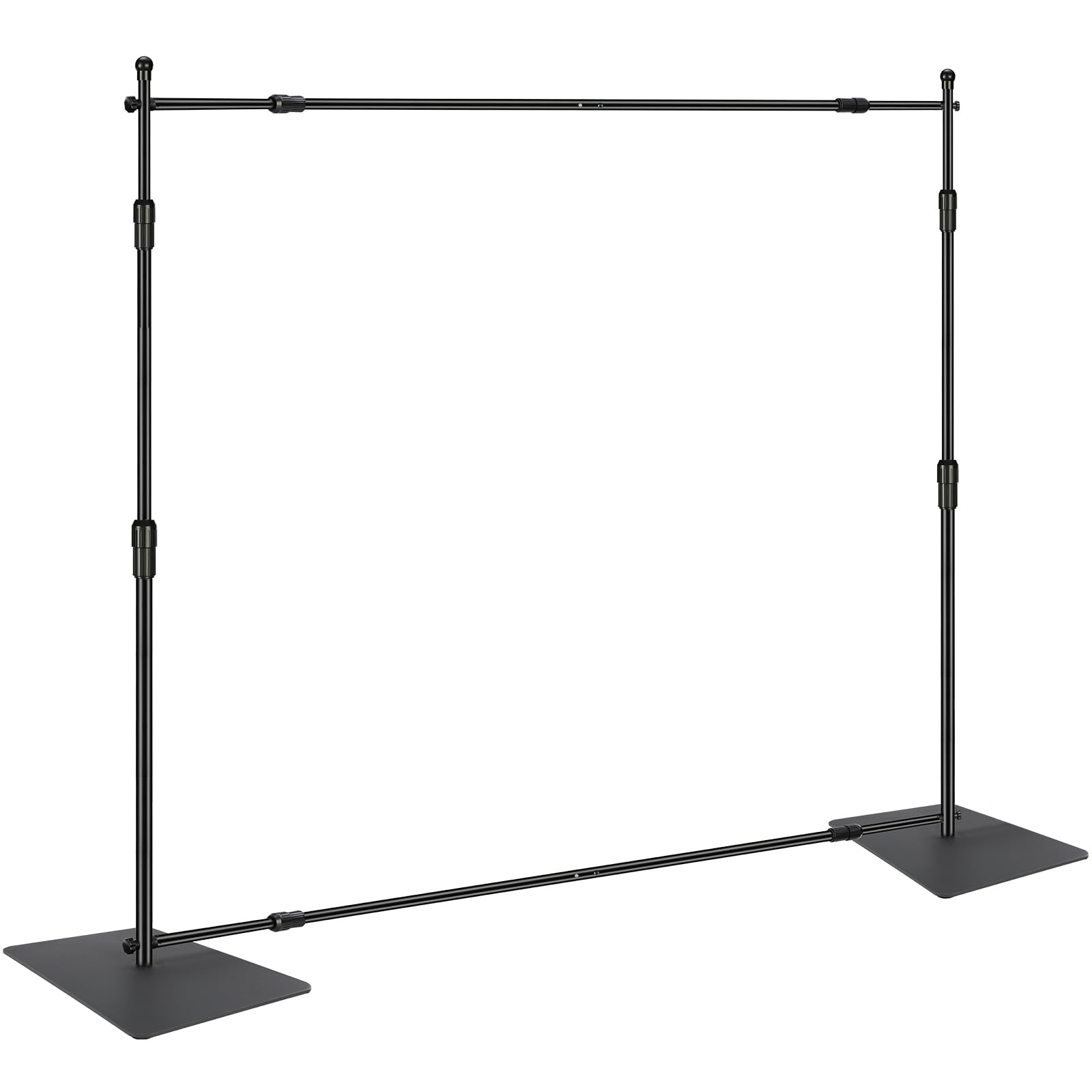 VEVOR 10ft x10ft Pipe and Drape Kit, Heavy Duty Backdrop Stand with Carbon Steel Base, Adjustable Backdrop Support with 2 Clamps and A Carry Bag for Wedding, Party, Event, Photography and Exhibition