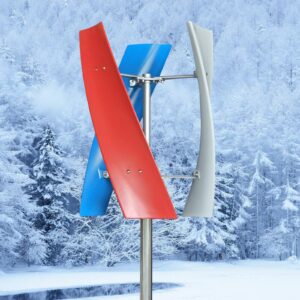 TFCFL 400W DC 12V Wind Generator Vertical Generator Windmill Permanent Magnet Generator 12V DC 3-Blades Helix Wind Turbine Generator Vertical Axis Wind Power IP67 (12, Volts)