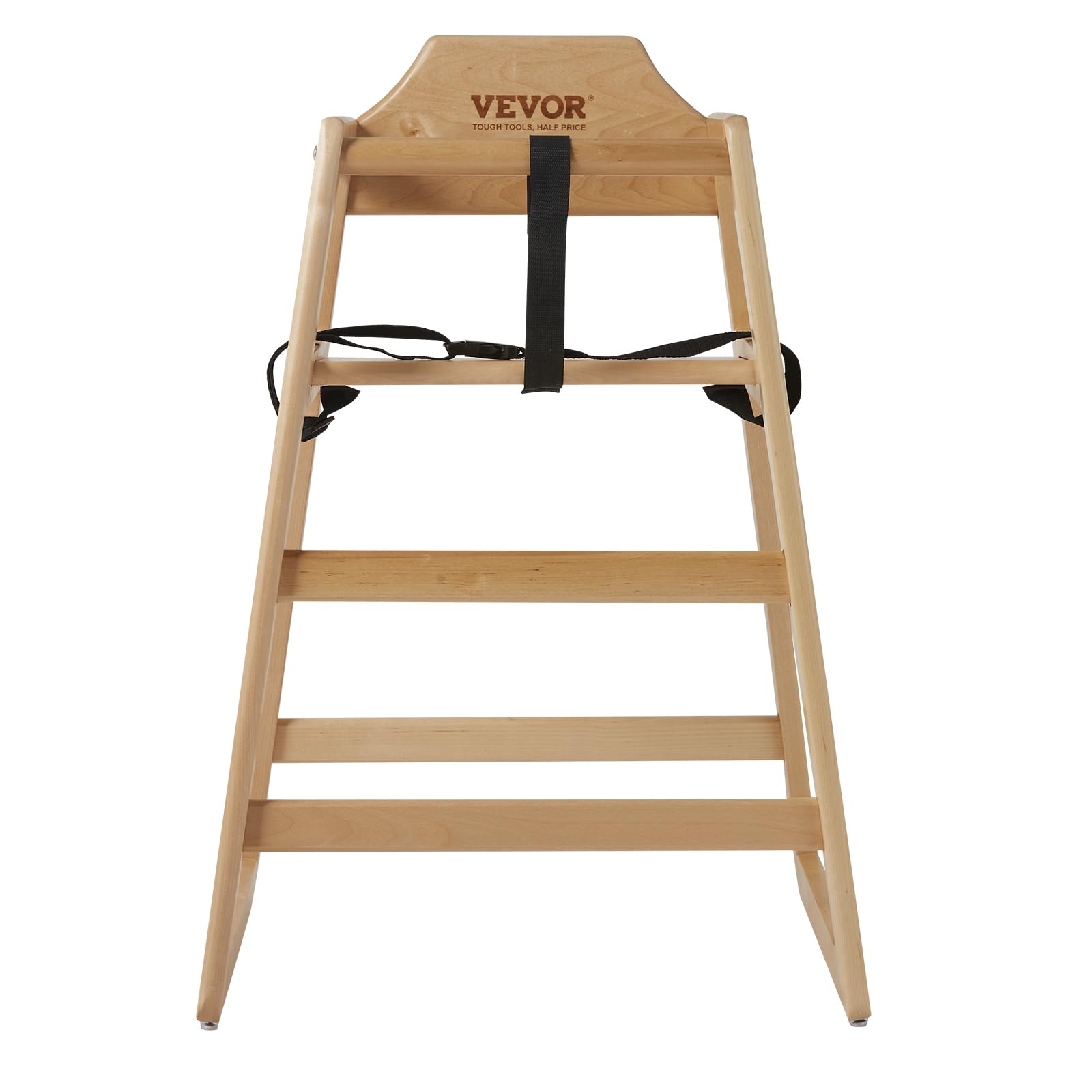 VEVOR Wooden Double Solid Wood Feeding, Eat & Grow Portable High, Easy to Clean Baby Booster Seat, Compact Toddler Chair, Natural