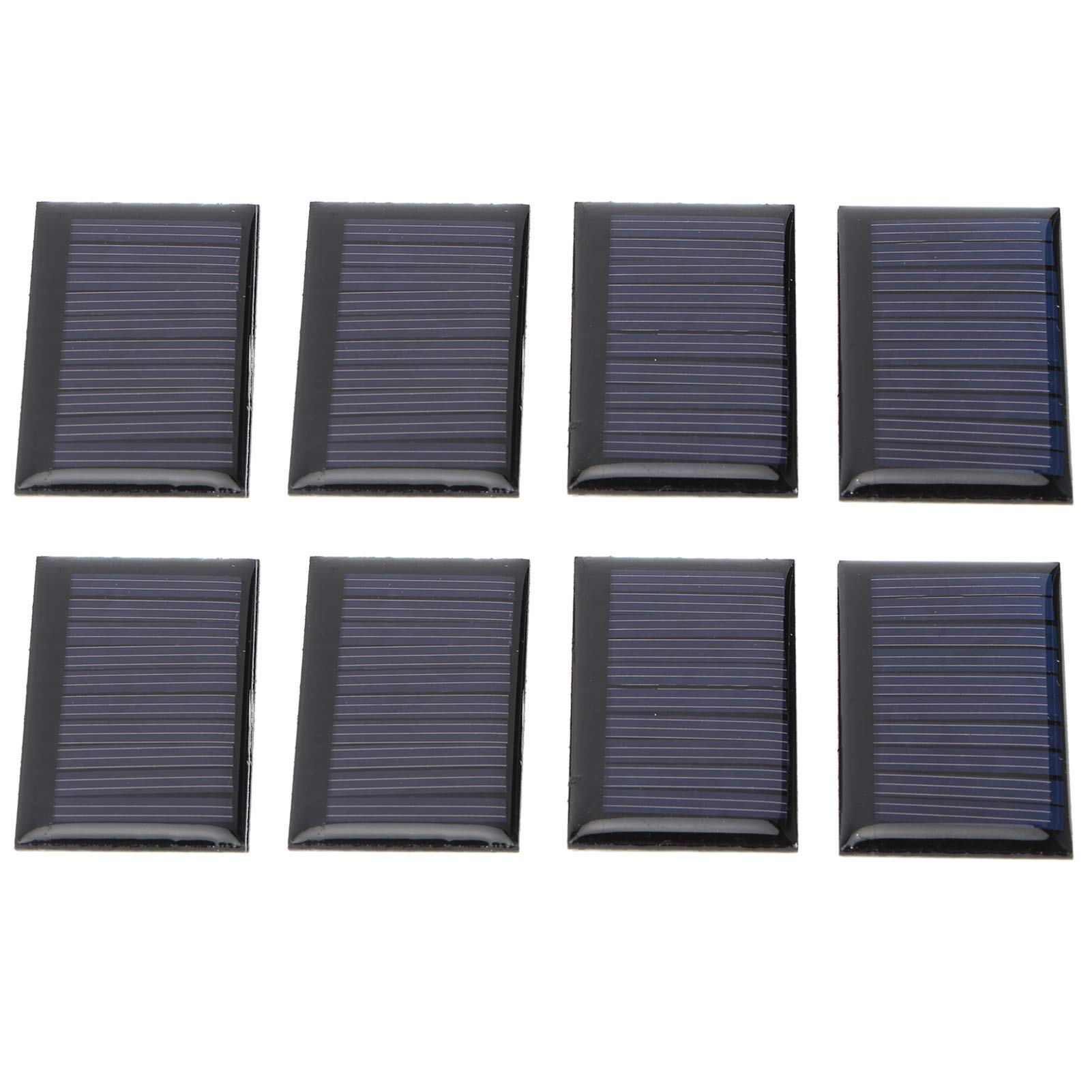 8PCS Mini Portable Solar Panel Cells - 5V 30MA Polycrystalline Silicon Charger Epoxy Plates DIY Toy Materials - Mini Solar Epoxy Charger Panels