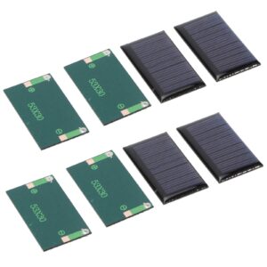 8PCS Mini Portable Solar Panel Cells - 5V 30MA Polycrystalline Silicon Charger Epoxy Plates DIY Toy Materials - Mini Solar Epoxy Charger Panels