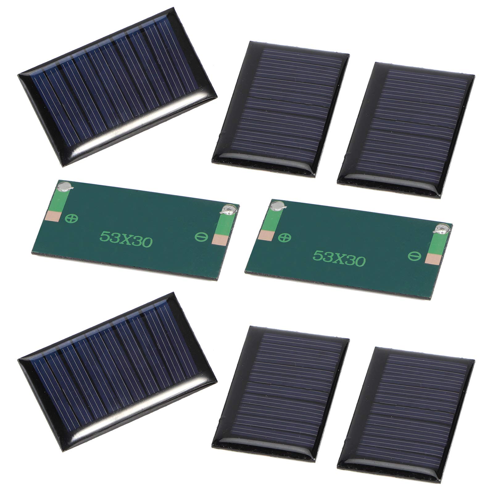 8PCS Mini Portable Solar Panel Cells - 5V 30MA Polycrystalline Silicon Charger Epoxy Plates DIY Toy Materials - Mini Solar Epoxy Charger Panels