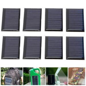 8PCS Mini Portable Solar Panel Cells - 5V 30MA Polycrystalline Silicon Charger Epoxy Plates DIY Toy Materials - Mini Solar Epoxy Charger Panels