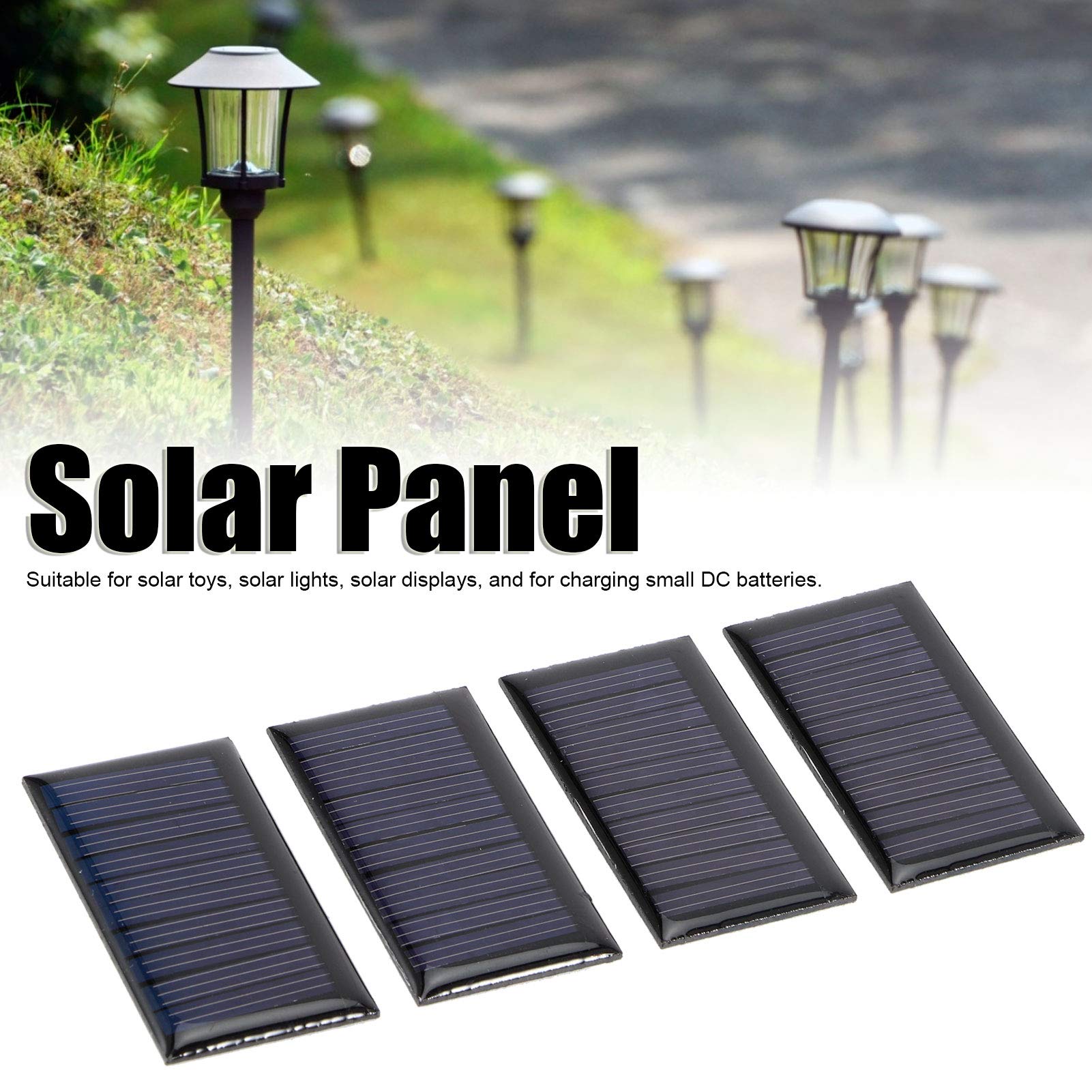 8PCS Mini Portable Solar Panel Cells - 5V 30MA Polycrystalline Silicon Charger Epoxy Plates DIY Toy Materials - Mini Solar Epoxy Charger Panels