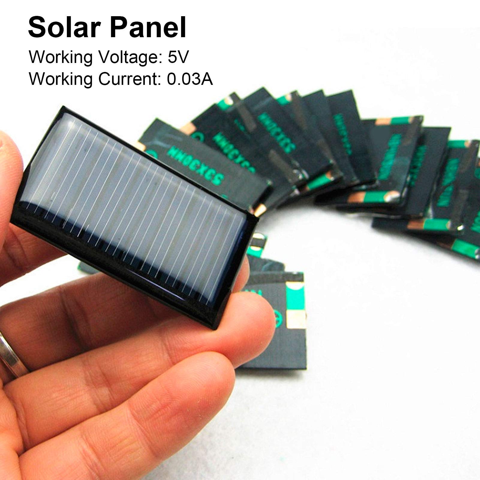 8PCS Mini Portable Solar Panel Cells - 5V 30MA Polycrystalline Silicon Charger Epoxy Plates DIY Toy Materials - Mini Solar Epoxy Charger Panels