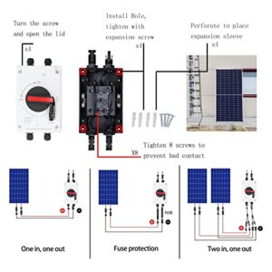 Photovoltaic DC Switch 32A 4P PV DC Isolator Switch IP66 Waterproof PV DC Changeover Switch for RVs Ship Power Systems