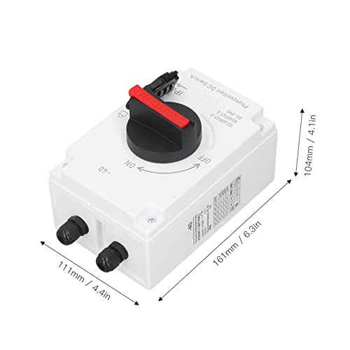 Photovoltaic DC Switch 32A 4P PV DC Isolator Switch IP66 Waterproof PV DC Changeover Switch for RVs Ship Power Systems