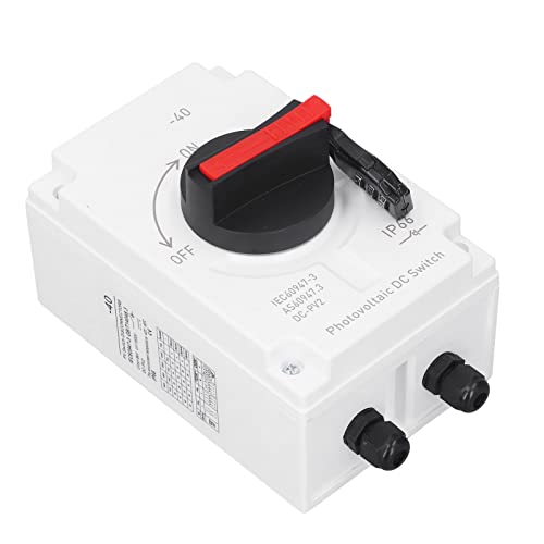 Photovoltaic DC Switch 32A 4P PV DC Isolator Switch IP66 Waterproof PV DC Changeover Switch for RVs Ship Power Systems