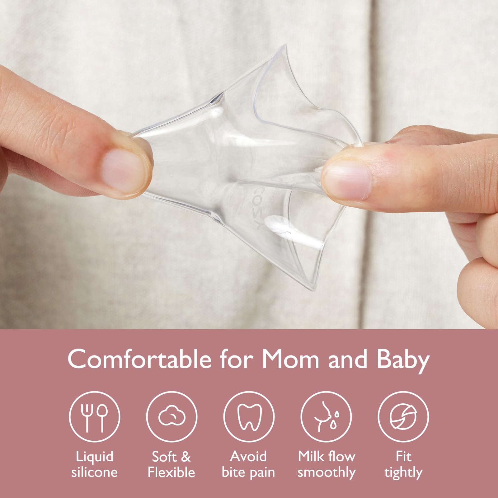 Momcozy Contact Nipple Shields, Include Carry Case (24mm) & Momcozy 100% Natural Nipple Cream