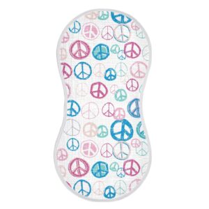 vvfelixl baby burp cloths peace sign baby newborn cotton burping cloths set baby washcloths 4 pack