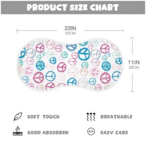 vvfelixl Baby Burp Cloths Peace Sign Baby Newborn Cotton Burping Cloths Set Baby Washcloths 4 Pack