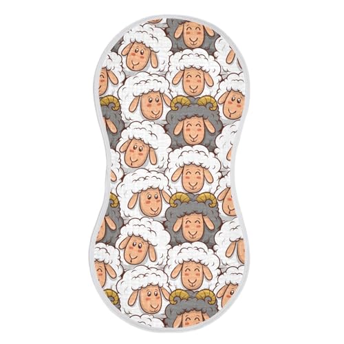 vvfelixl Cute Sheep Burp Cloths for Baby Boy Girls Baby Washcloths Burp Rags 1 Pack