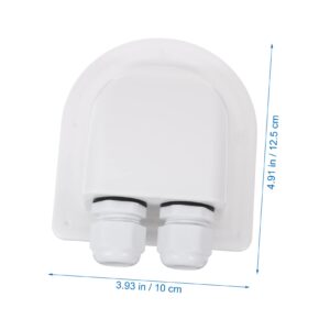 Yardwe 3pcs Dual Cable Entry Box Cable Gland Cable Entry Gland Holder Roof Wire Auto Wire Entry Gland Dual Holes Cable Entry Dual Hole Cable Entry Wire Cable Rv White Wiring Abs