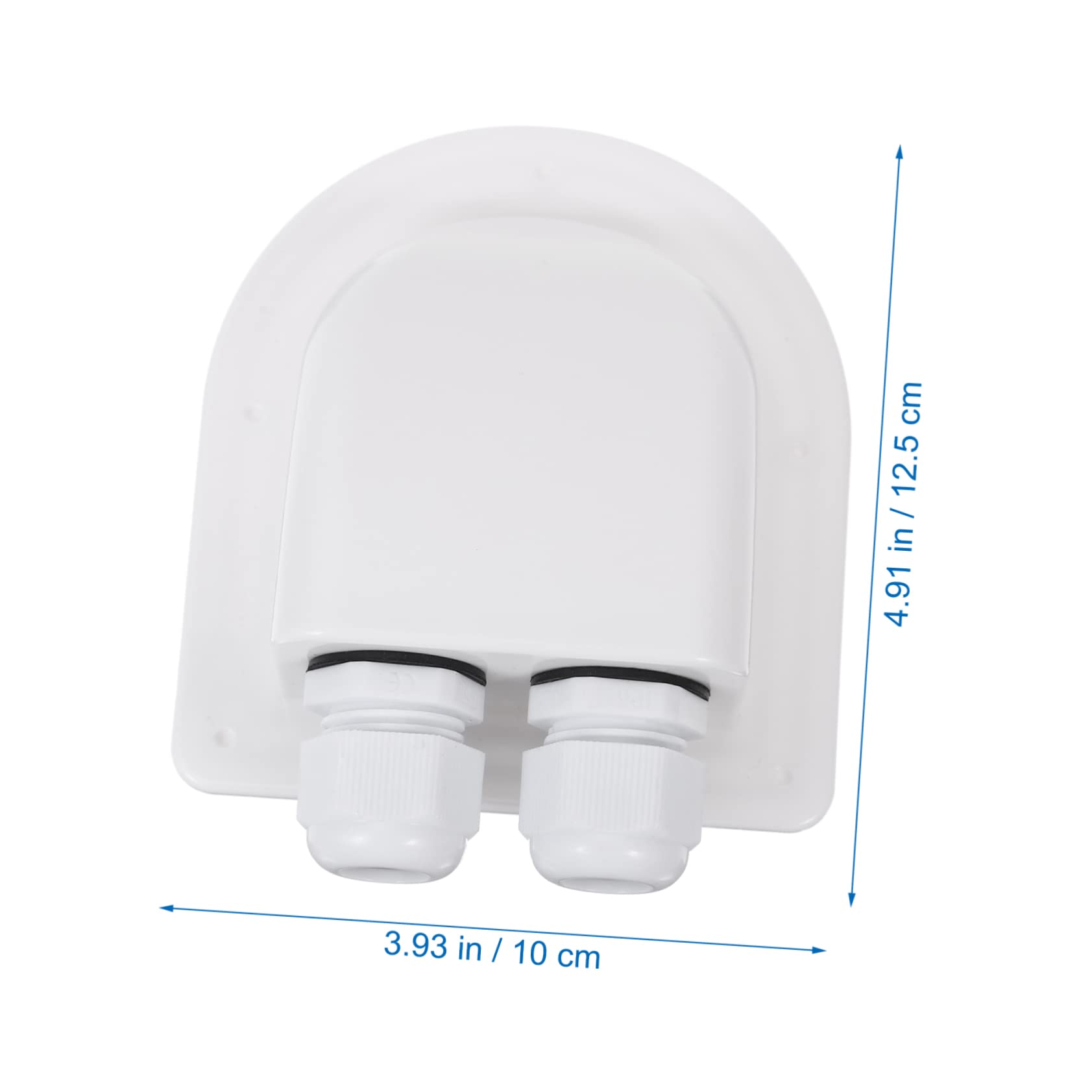 Yardwe 3pcs Dual Cable Entry Box Cable Gland Cable Entry Gland Holder Roof Wire Auto Wire Entry Gland Dual Holes Cable Entry Dual Hole Cable Entry Wire Cable Rv White Wiring Abs