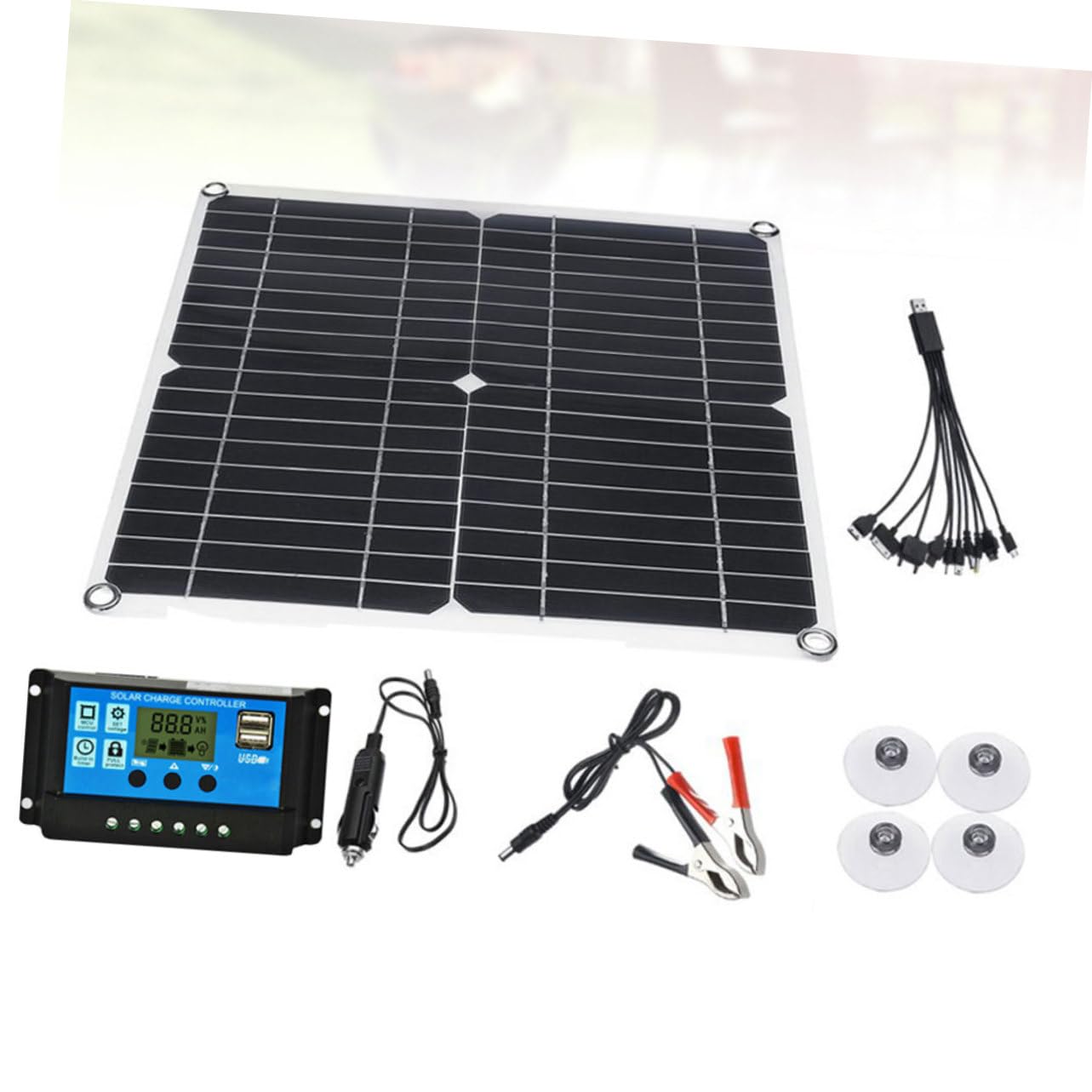 Yardenfun 1 Set Solar Panel Controller Set Solar Battery Maintainer Outdoor Solar Charger Solar Cell Panel with Controller USB a Charger Solar Charger Panel The Pet Crystal Miniature V5