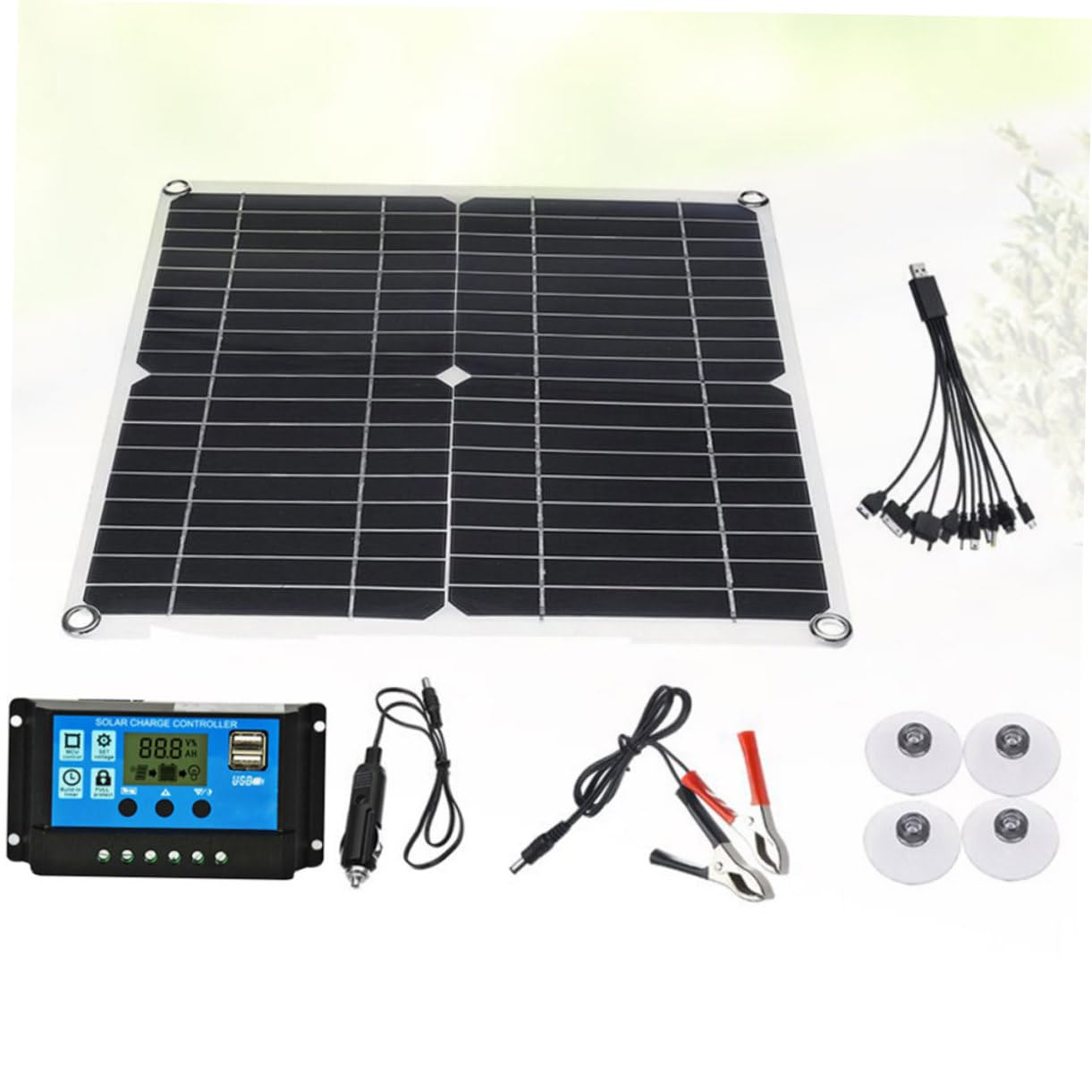 Yardenfun 1 Set Solar Panel Controller Set Solar Battery Maintainer Outdoor Solar Charger Solar Cell Panel with Controller USB a Charger Solar Charger Panel The Pet Crystal Miniature V5