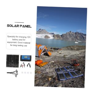 Yardenfun 1 Set Solar Panel Controller Set Solar Panel Charger with Controller Crystalline Solar Panel Solar Panels Monocrystalline Silicon Cell Micro Solar The Pet Components USB V5