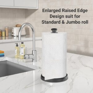 Swaitee Paper Towel Holder Under Cabinet, Easy Tear Black Paper Towel Holder