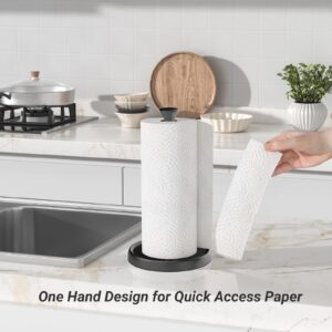 Swaitee Paper Towel Holder Under Cabinet, Easy Tear Black Paper Towel Holder